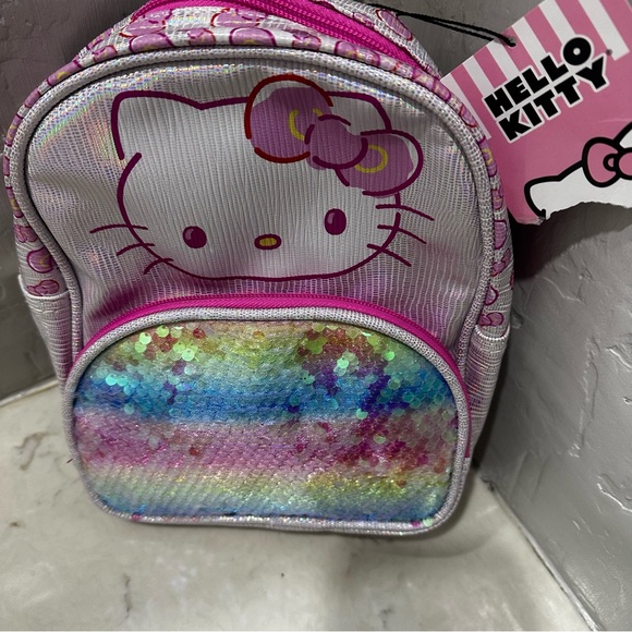 Sanrio | Bags | Sanrio Hello Kitty Scale Designs Mini Backpack Pink Sil ...